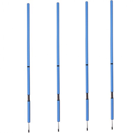 Spring Agility Speed Pole 4 Pack (Blue) - The Football Factory