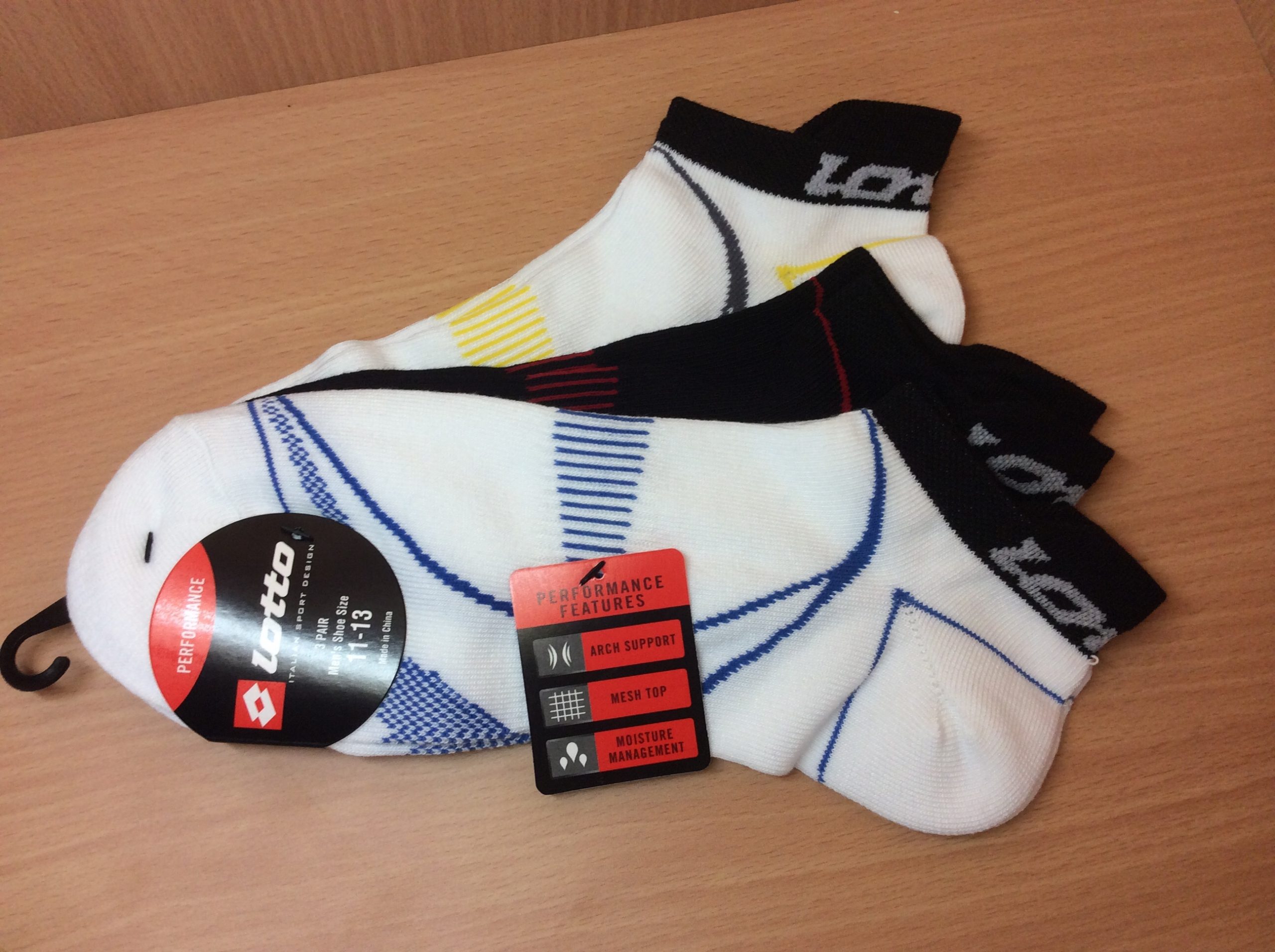 Lotto 3 Pair ankle socks - The Football Factory
