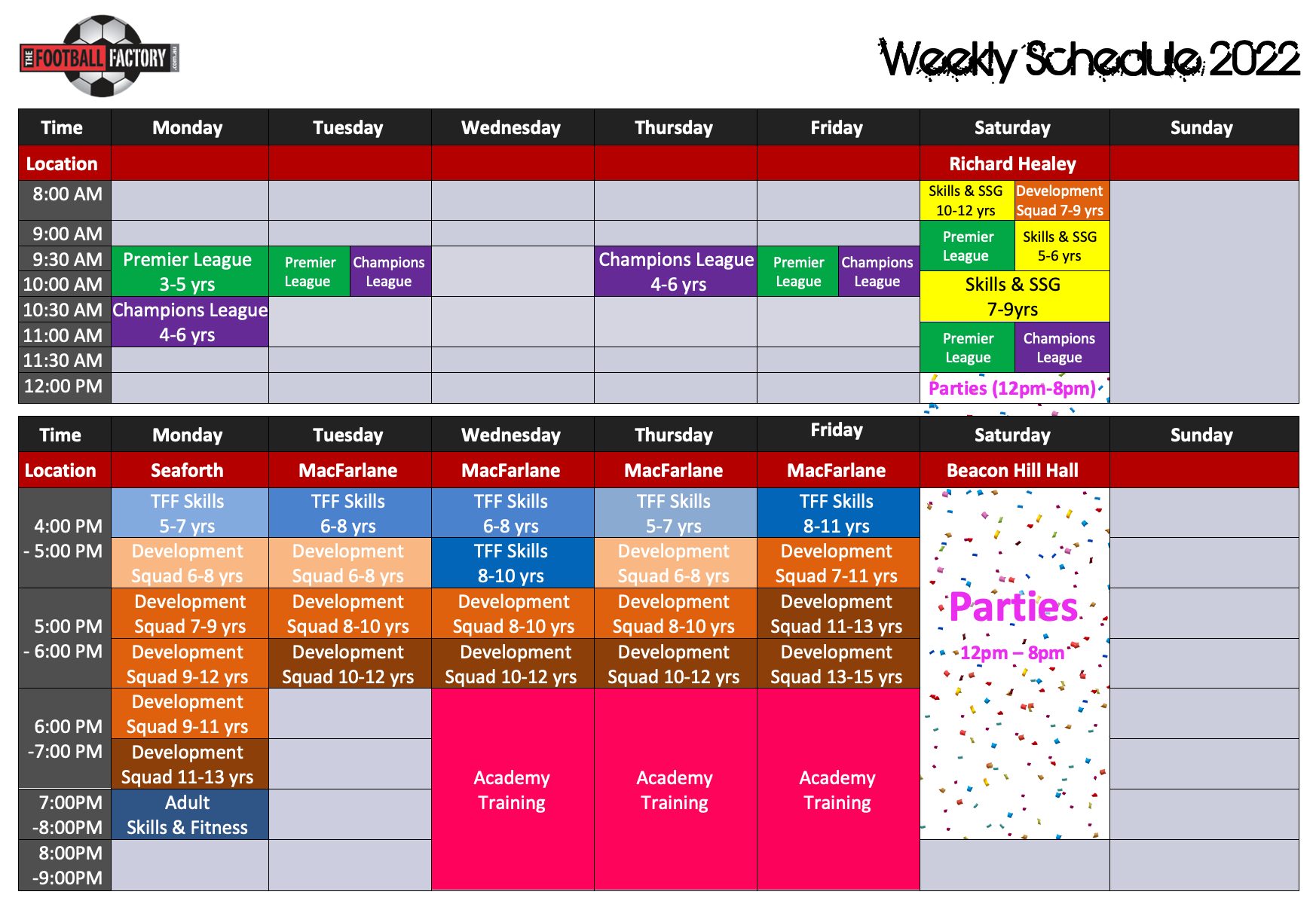 Classes - The Football Factory - Indoor Soccer Training Sydney